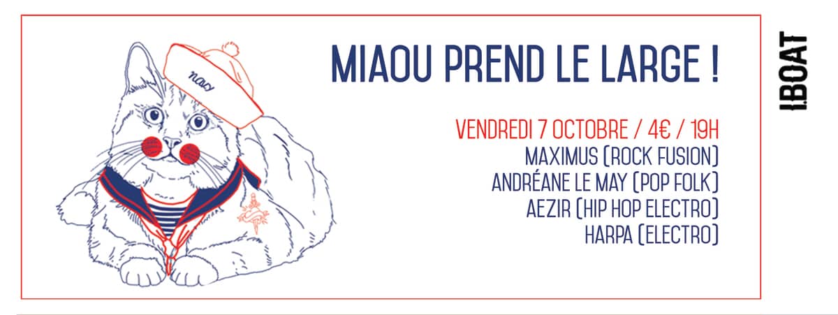 Aperoboat : Miaou prend le large - IBoat, Bordeaux | 7 oct. | BDXC